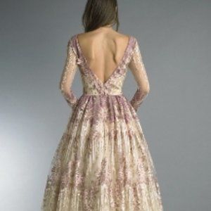 Basix Black Label | Dresses | Long Sleeve Embroidered Ball Gown Mauve ...